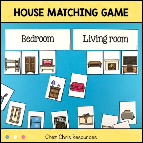 Jeu d’appariement - Les pièces de la maison