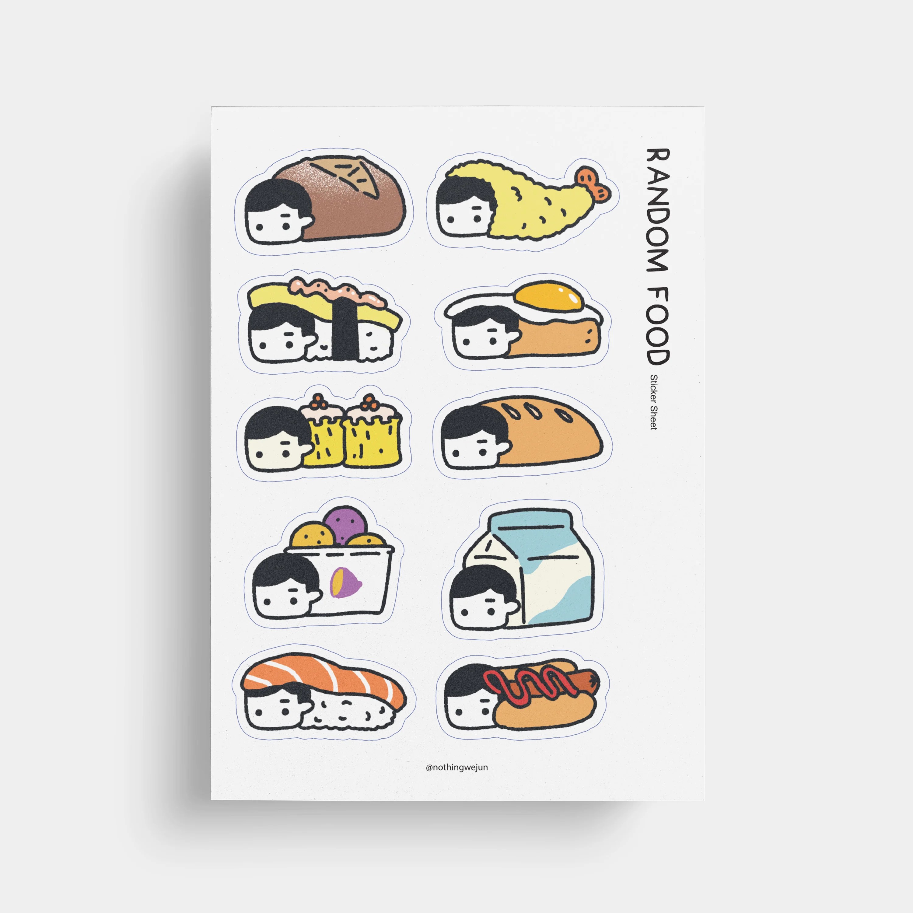 Nothingwejun Random Food Sticker Sheet Bread Chub My
