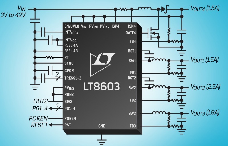 Power Switching Regulator Has Boost and 3x Buck Capabilities - Circuit ...