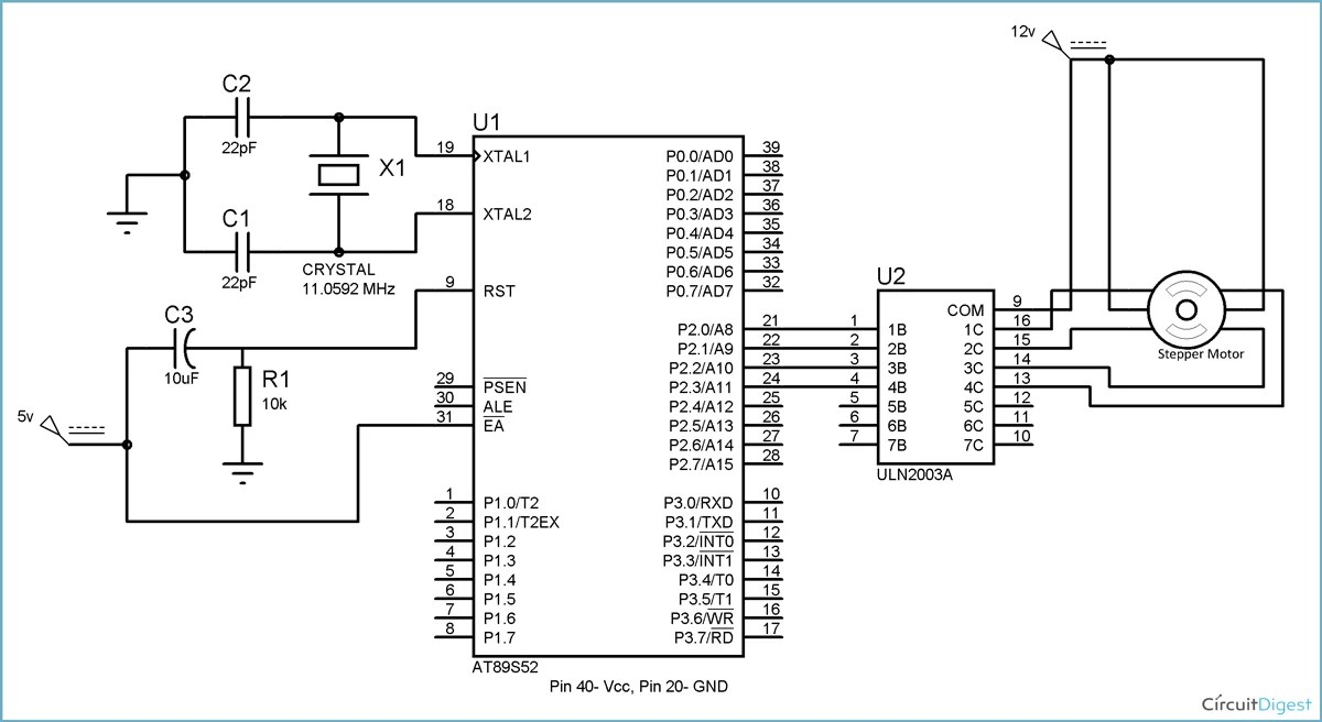 8051 Microcontroller Circuit Diagram Explanation Ppt