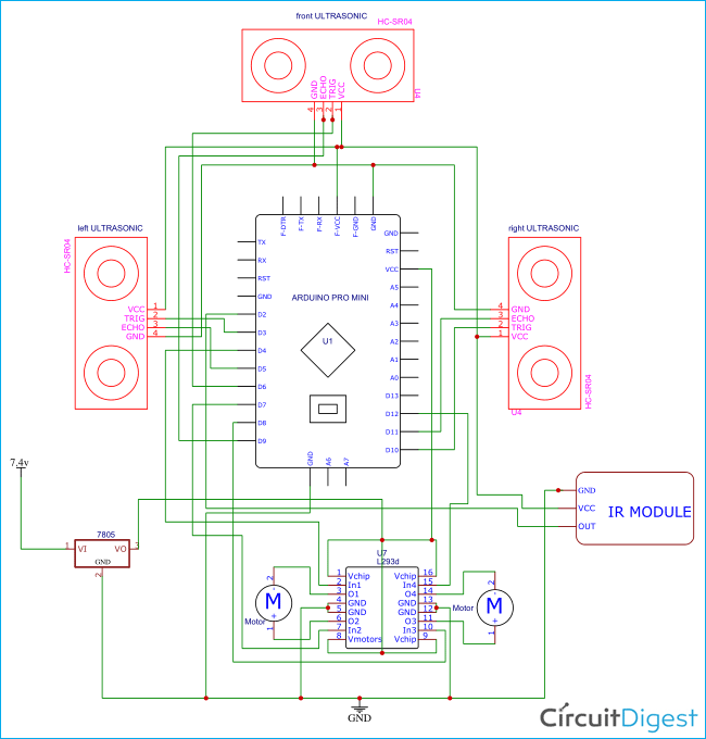 Simple Robot Schematic Diagram