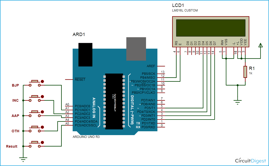 Circuit Diagram Of Electronic Voting Machine