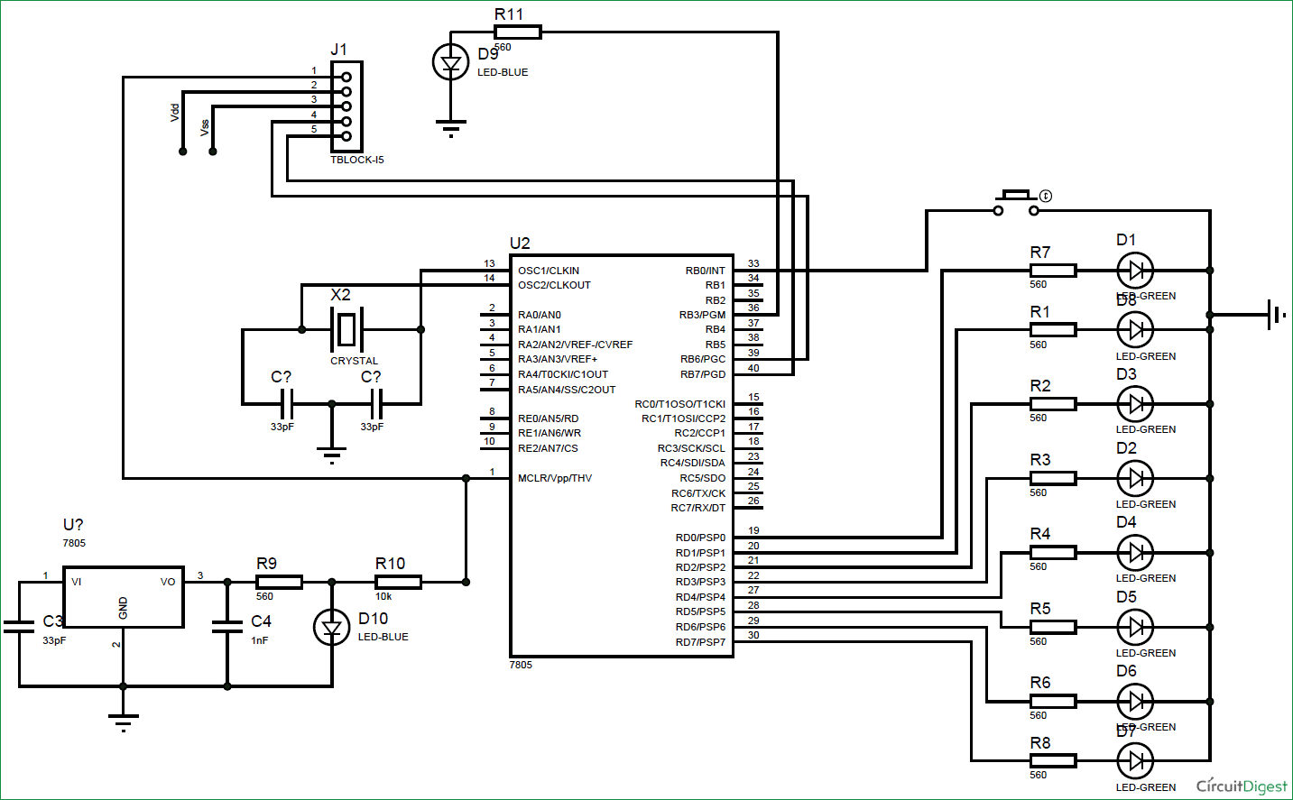 Draw Microcontroller Circuit Diagram