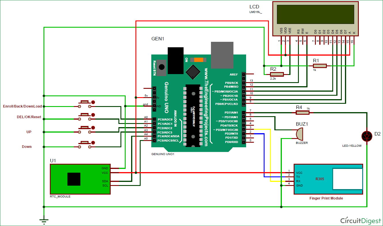 fingerprint scanner circuit diagram - Circuit Diagram