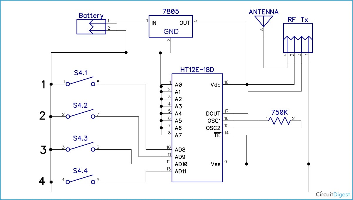 Rc Car Transmitter Circuit Diagram