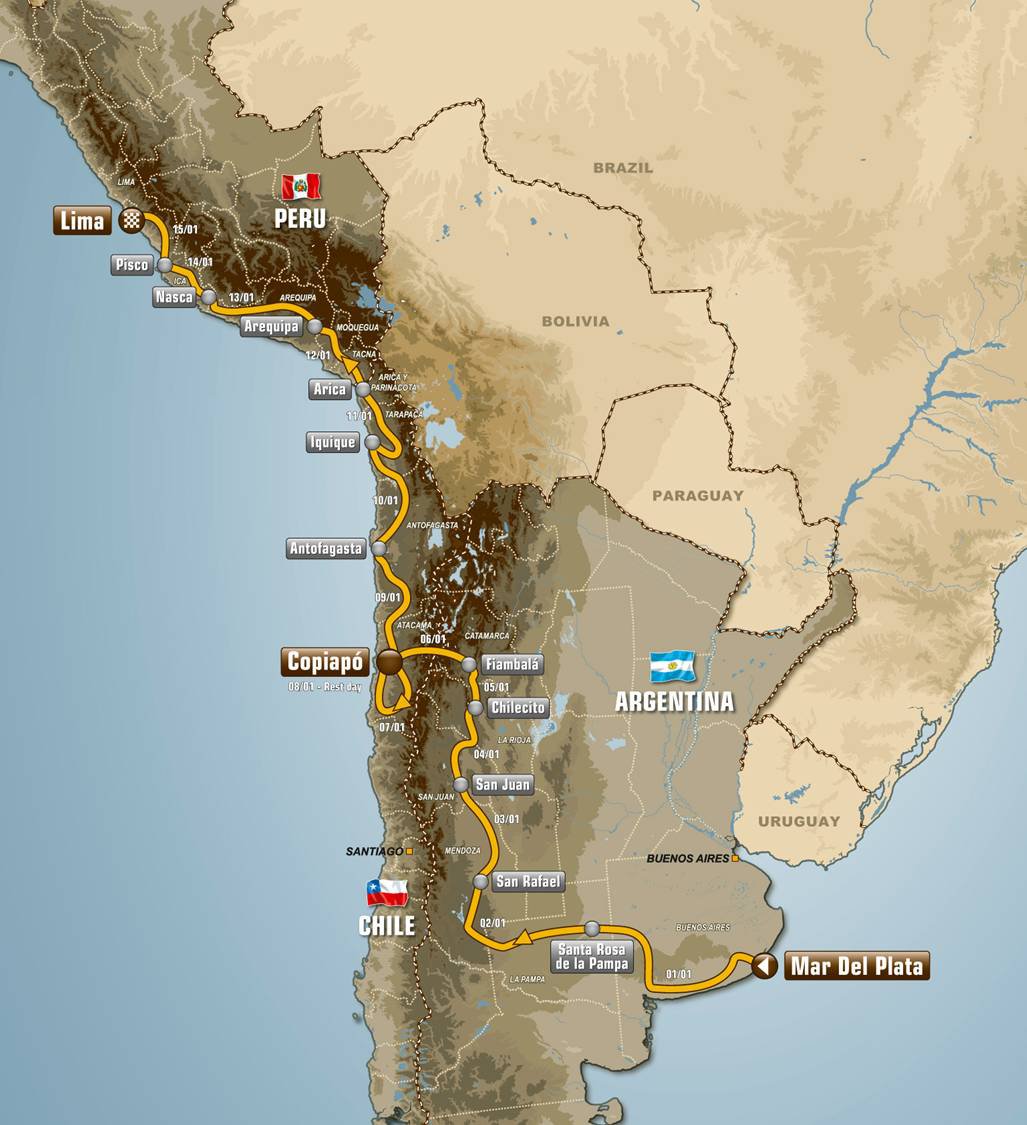 Rally Dakar: Day one starts off on 8,300km route from Argentina to Peru ...