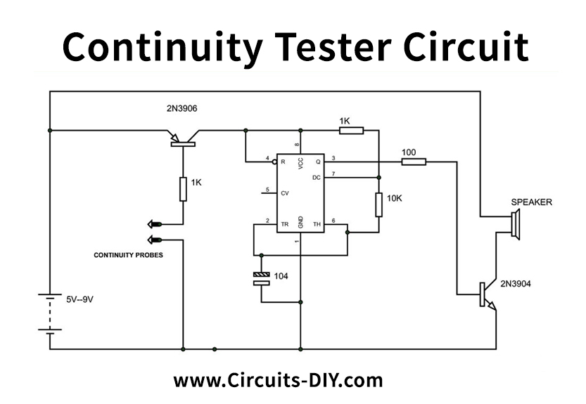 Continuity Tester Using 555 Timer Circuit Diagram Circuit Diagram