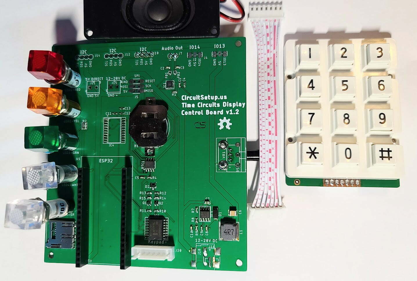 Time Circuits Display Control Board with Keypad, Speaker & TRW Style ...