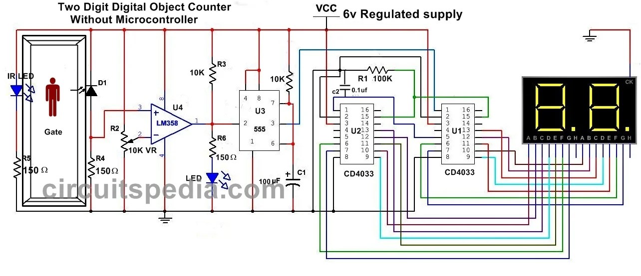 Digital Object Counter Circuit Diagram - Circuit Diagram