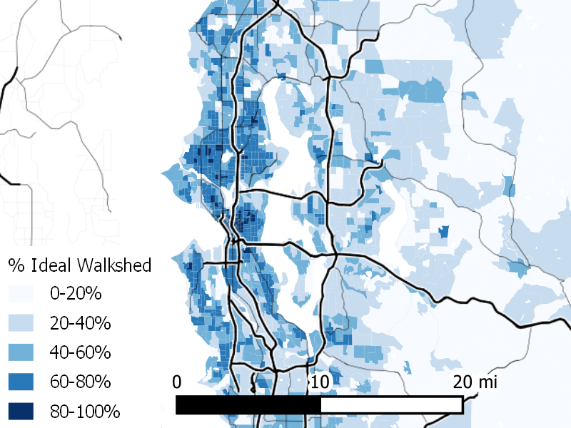 Mapping Walkable Density | City Observatory