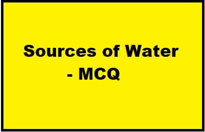 Sources of Water - MCQ || Water Supply Engineering