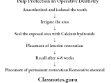Pulp Protection Question And Answers Class Notes