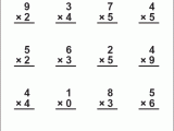 Multiplication Worksheet Single Digit Free