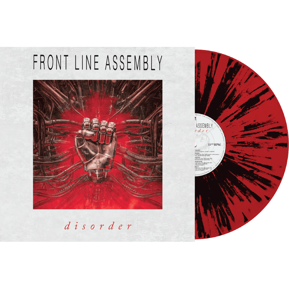 Front Line Assembly Disorder Limited Edition Red Black Splatter V