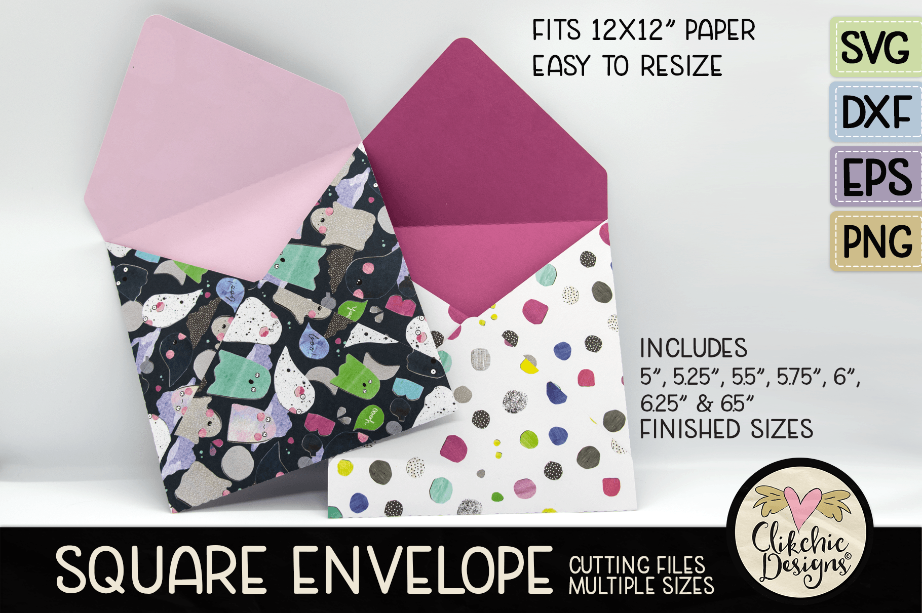 Make beautiful custom designed envelopes with Square Envelope SVG ...