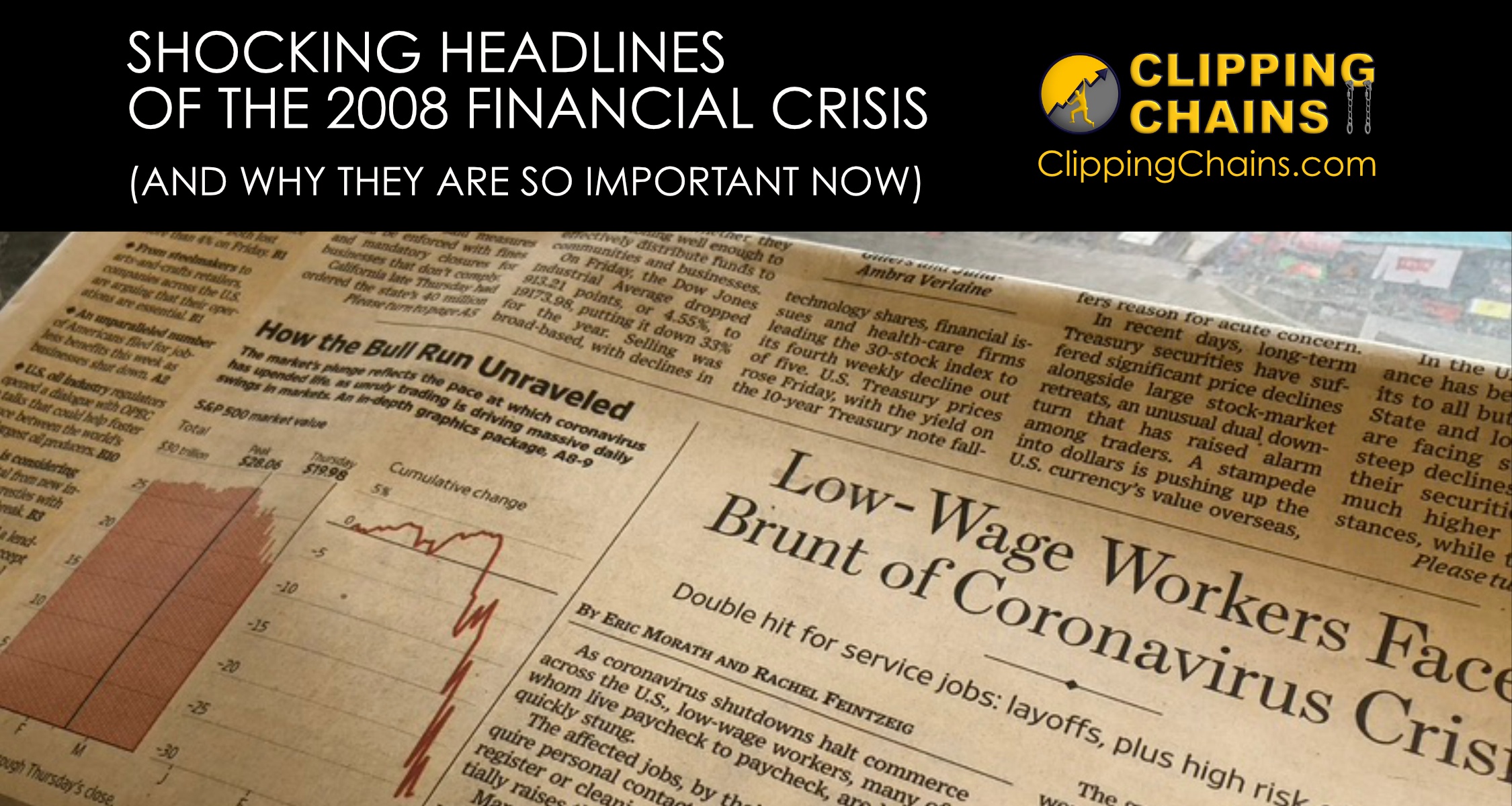 Shocking Headlines of the 2008 Financial Crisis - CLIPPING CHAINS
