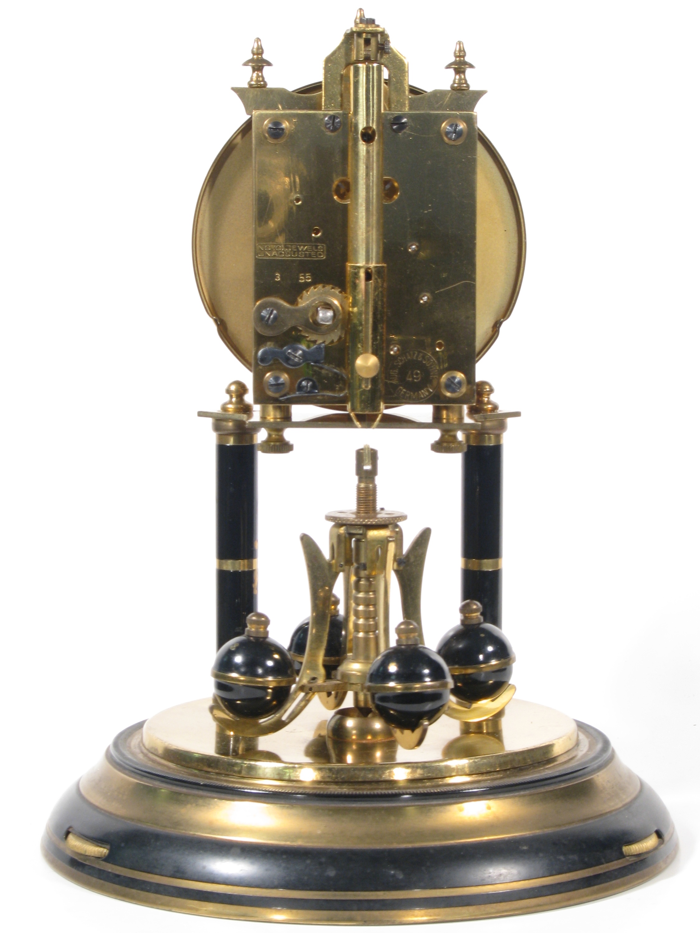 Schatz Standard 400 Day Clock with Black and White Dial – ClockInfo.com