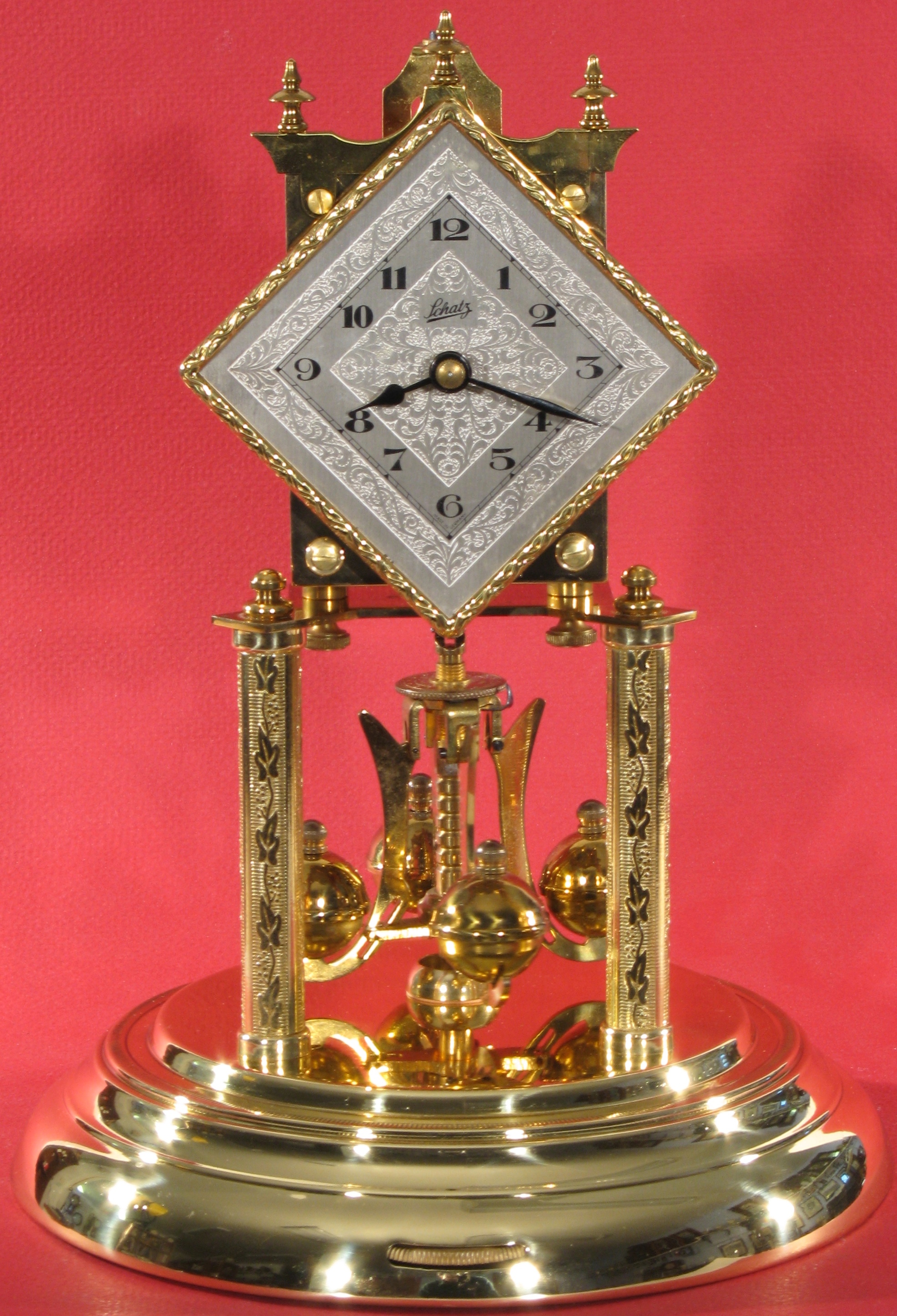 Schatz Diamond Dial 400 Day Clock, Made in May 1960 – ClockInfo.com