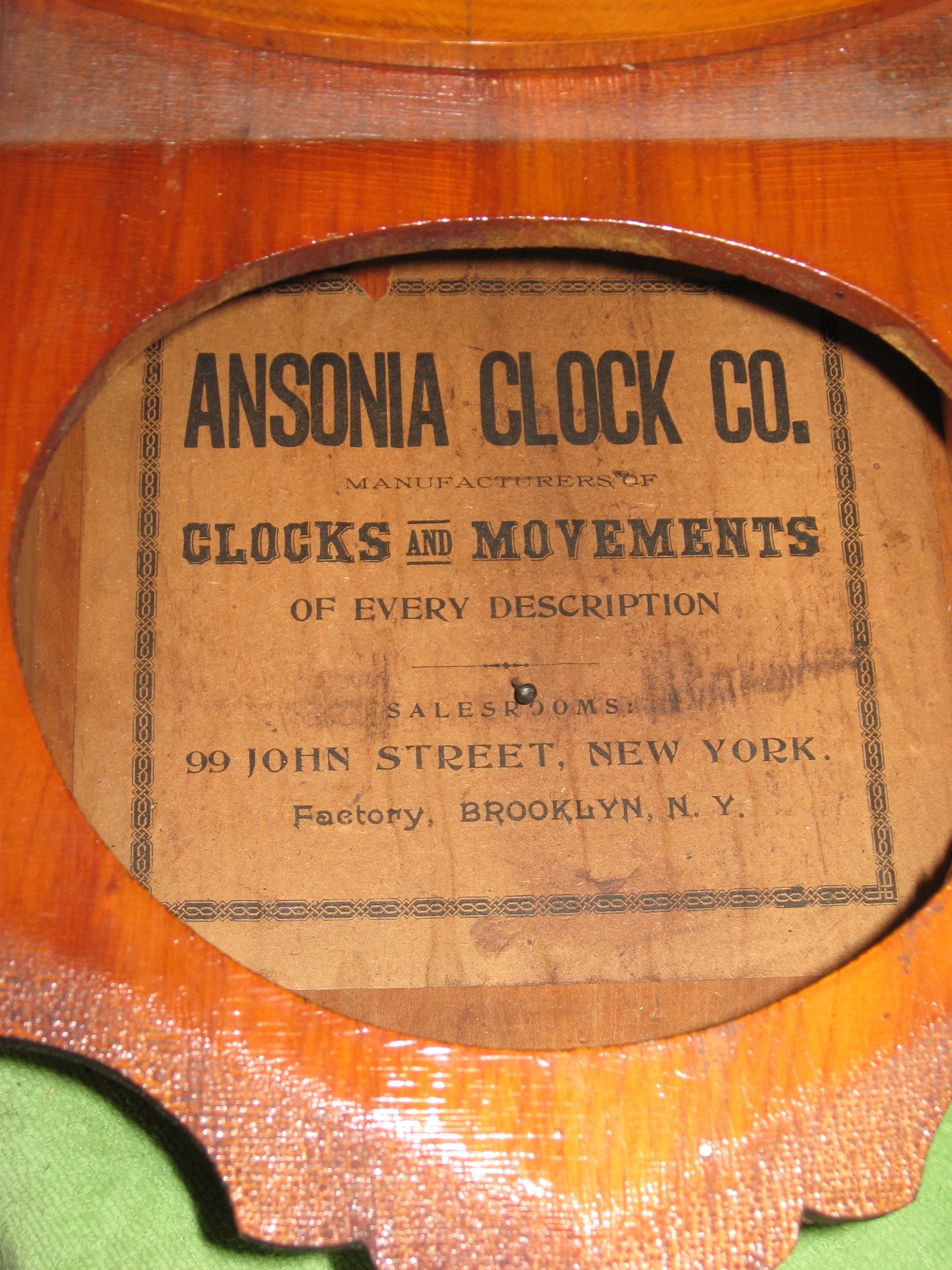 Ansonia Round Drop Wall Clock – ClockInfo.com