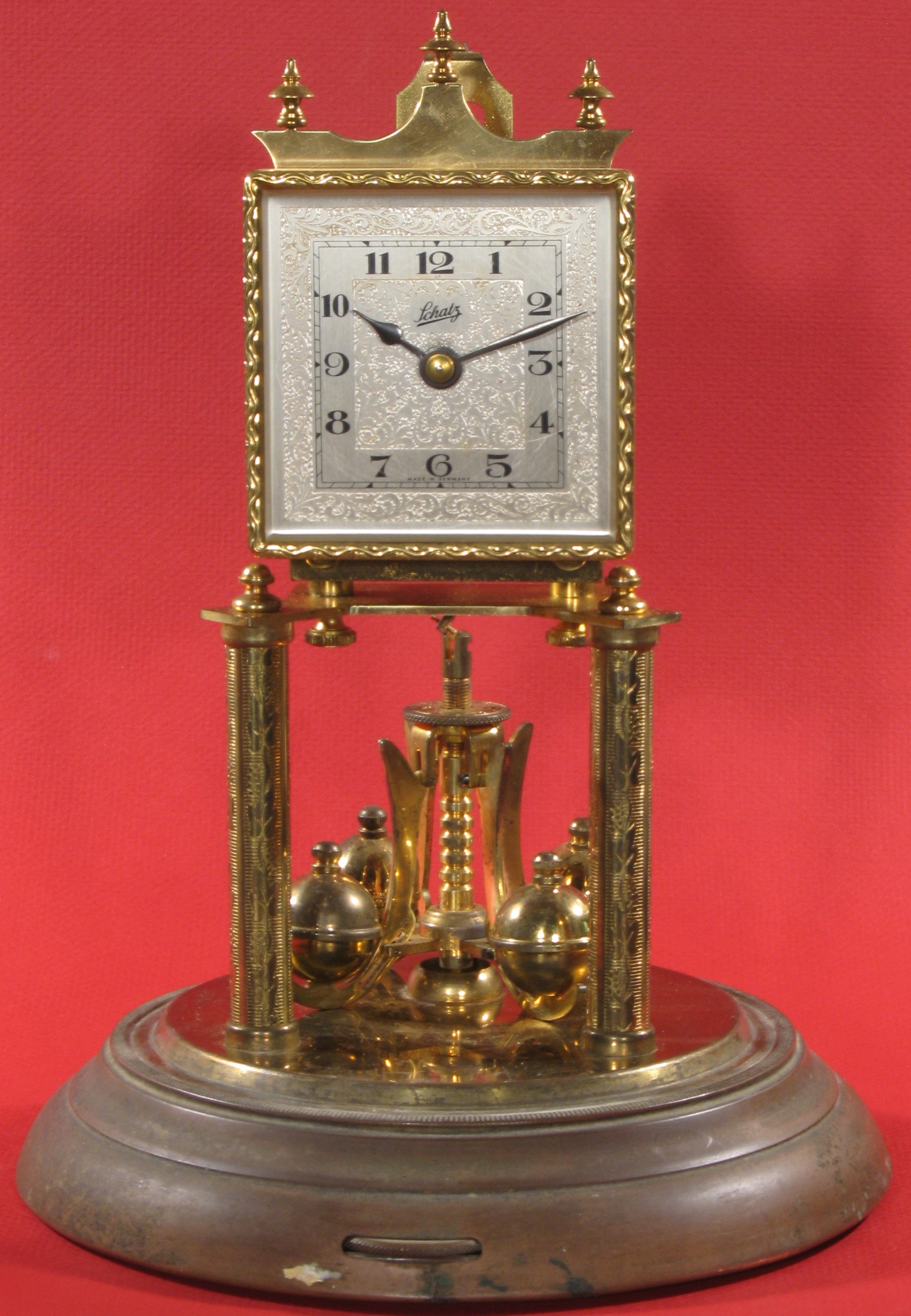 Schatz Square Dial 400 Day Clock, 1954 – ClockInfo.com