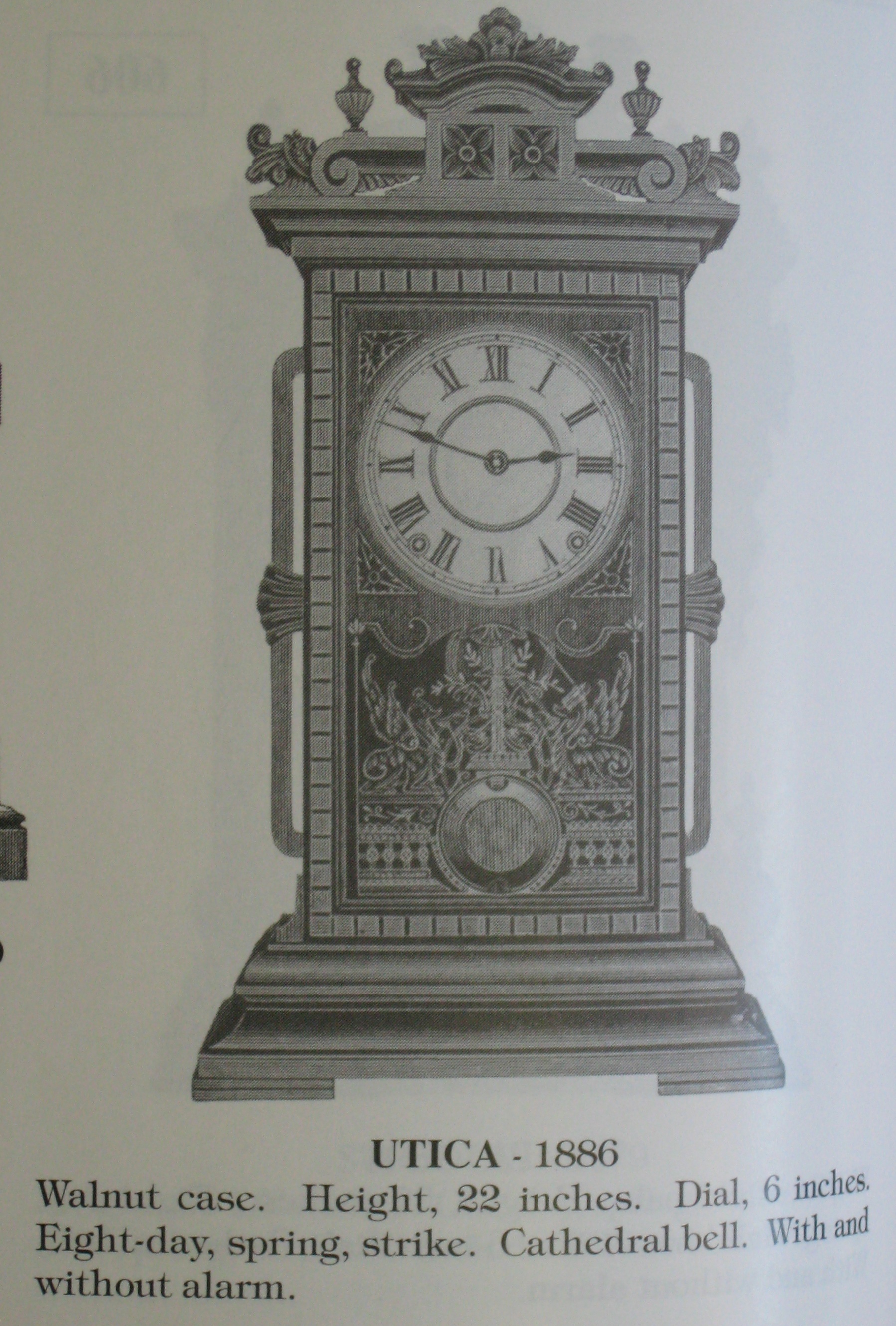 Seth Thomas “Utica” Walnut Shelf Clock – ClockInfo.com