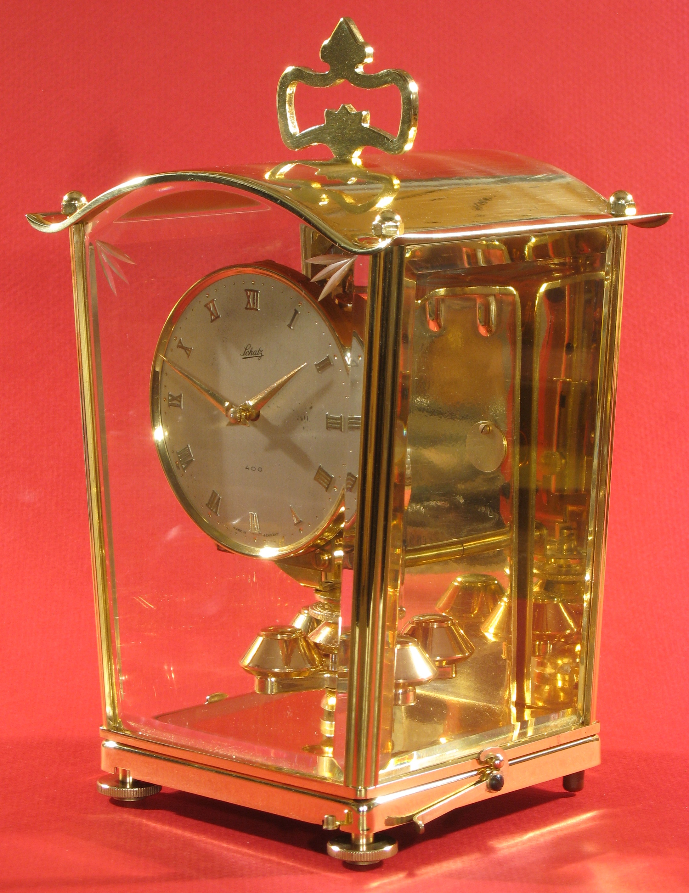 Schatz “Bermuda Coach” 400 Day Anniversary Clock Dated 6-55 – ClockInfo.com