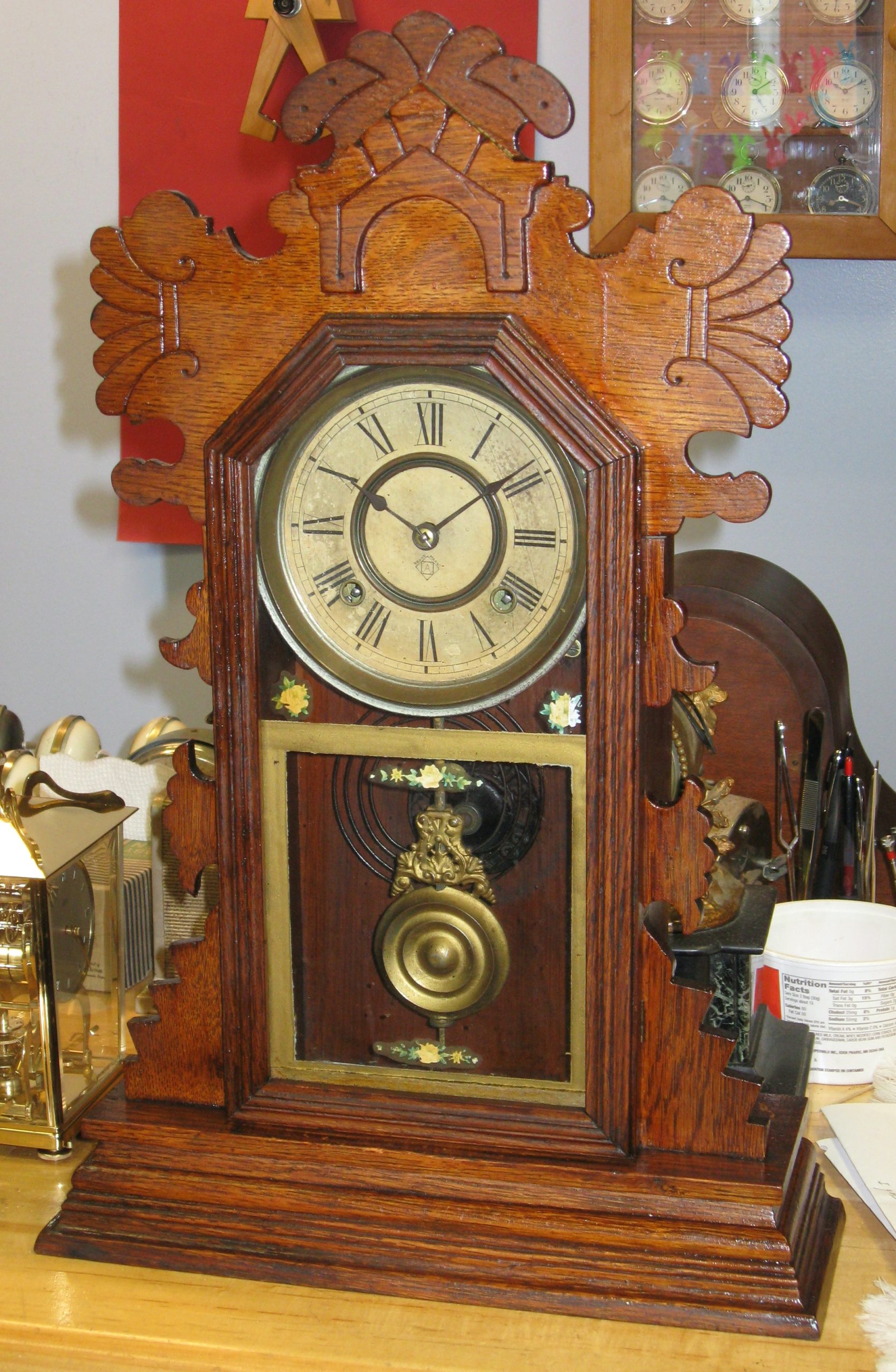 Ansonia Belmont Oak Kitchen Clock – ClockInfo.com