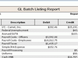 Gl Batch Listing