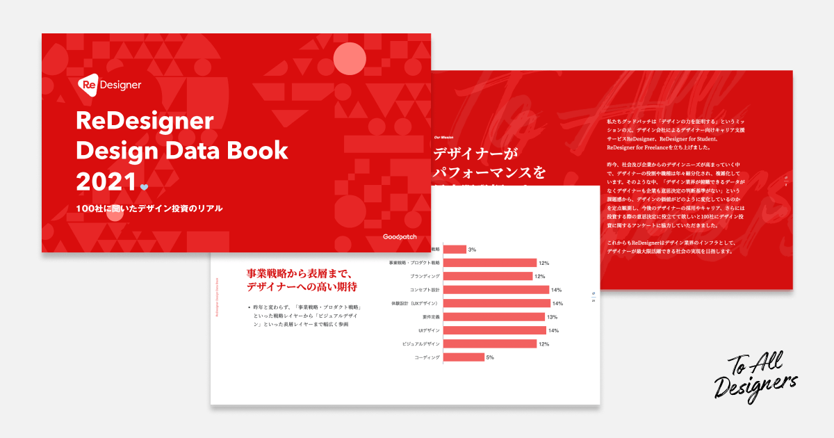 デザイン人材の採用企業63%が母集団獲得に課題感。「ReDesigner Design Data Book2021」を公開｜News｜Goodpatch グッドパッチ