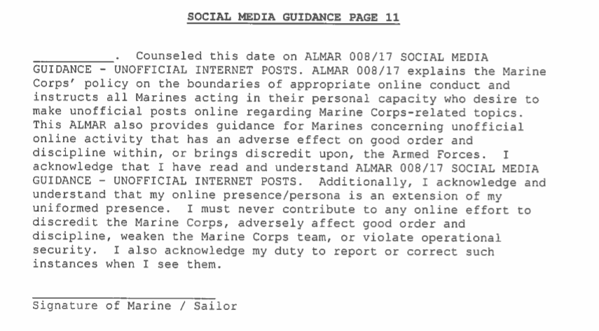 Marine Commandant sets the example on social media… but gender issues ...