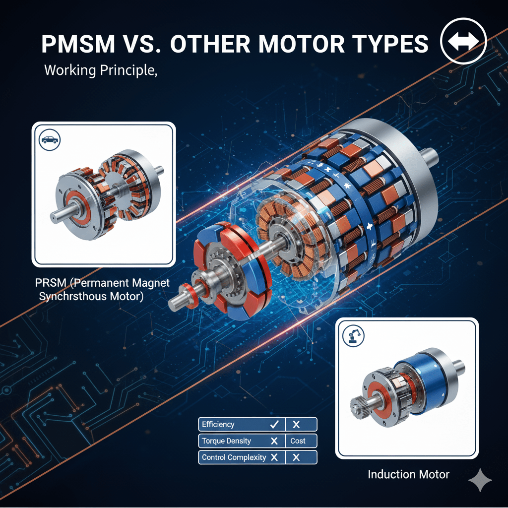 Pmsm Motor Working Principle Features Applications Cmvte Ev