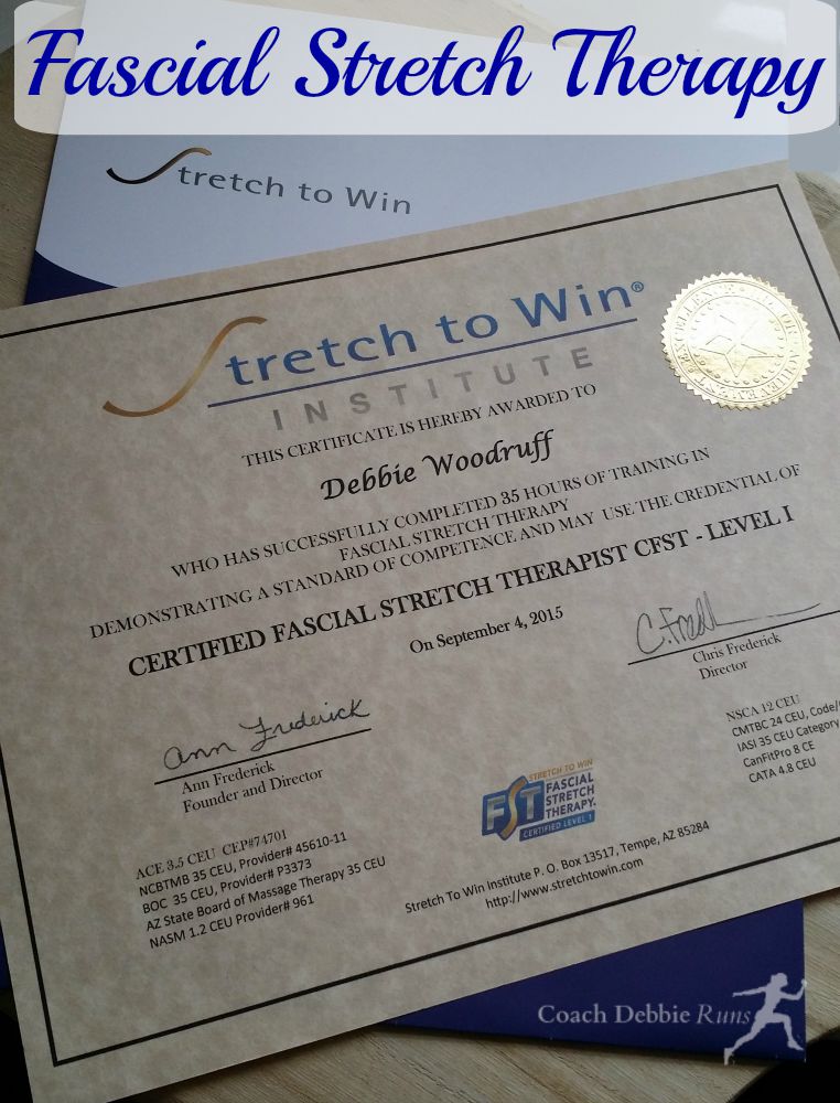Coach Debbie, Certified Fascial Stretch Therapist