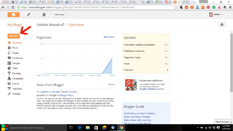 How to Start a Blog, Part 1: Blogger