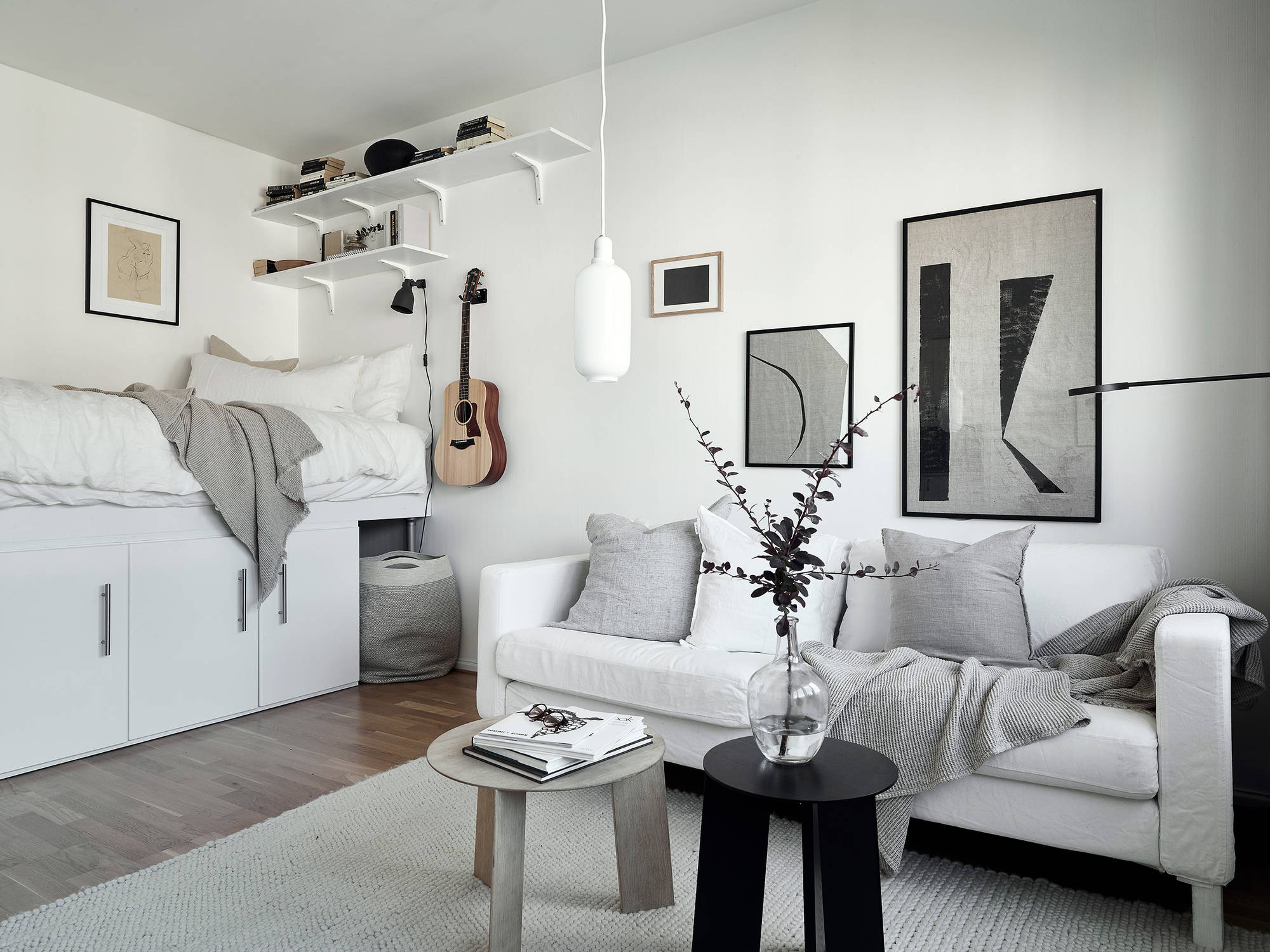 Small studio with a neutral decor - COCO LAPINE DESIGNCOCO LAPINE DESIGN