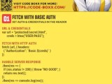 Javascript Fetch With Http Basic Auth Simple Example