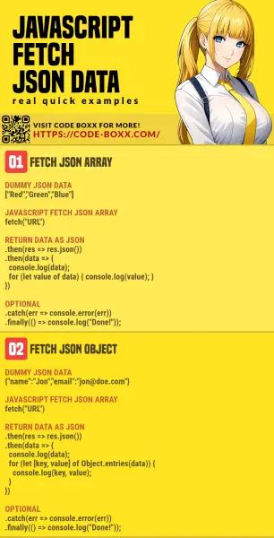 Javascript Fetch JSON Data (Simple Examples)