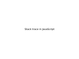 Stack Trace In Javascript