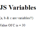 Variables Javascript Basics Source Code Projects