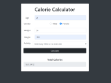 Calorie Calculator In Javascript With Source Code Source Code Projects