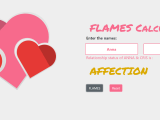 Flames Calculator In Javascript With Source Code Source Code Projects