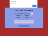 Customized Password Generator In Javascript With Source Source Code