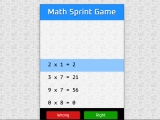Math Sprint Game In Javascript With Source Code Source Code Projects
