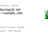 20144 Avcodec Mpc8 Init Avctx Sample Rate Ffmpeg Ffmpeg Ffmpeg