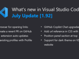 Visual Studio Code July 2024