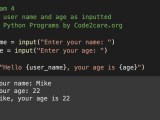 Program 4 Input Name And Age And Print 1000 Python Programs Code2care