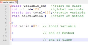 Datatype and variables in Java programming language - Codeforcoding