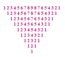 C program to Inverted pyramid number pattern - Codeforcoding