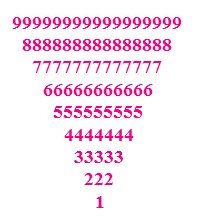 Inverted Pyramid number pattern in Java - Codeforcoding