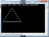 Cpp Program To Hollow Pyramid Pattern Codeforcoding