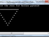 Cpp Program To Hollow Pyramid Pattern Codeforcoding